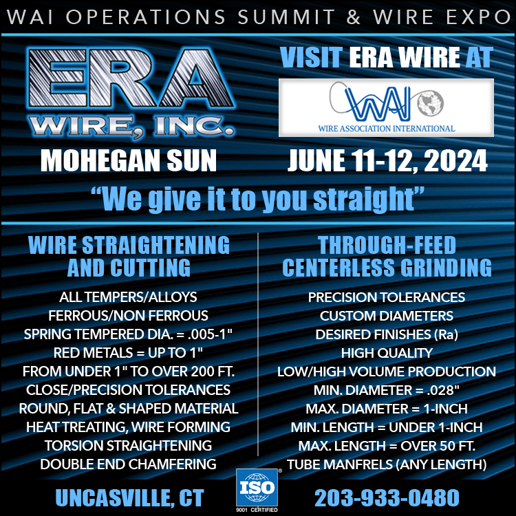 Visit ERA Wire (Booth #106)-WAI Operations Summit & Wire Expo – ERA ...